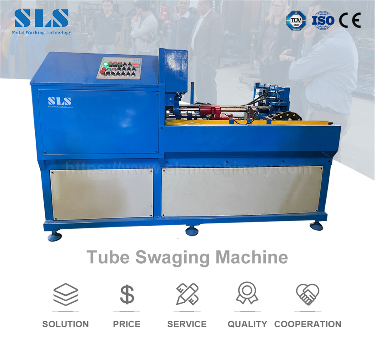 TF-50CNC Type Low Noise Full Automatic Pipe OD Reducing Tube Tapering ...